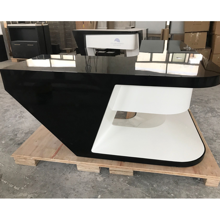 Hand Made Corian Stone Executive Office Table Desk-Onebest Furniture