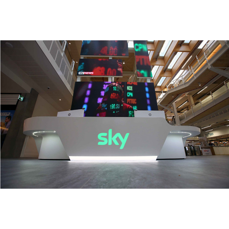 The USA design style stone modern office reception desk-Shenzhen ...