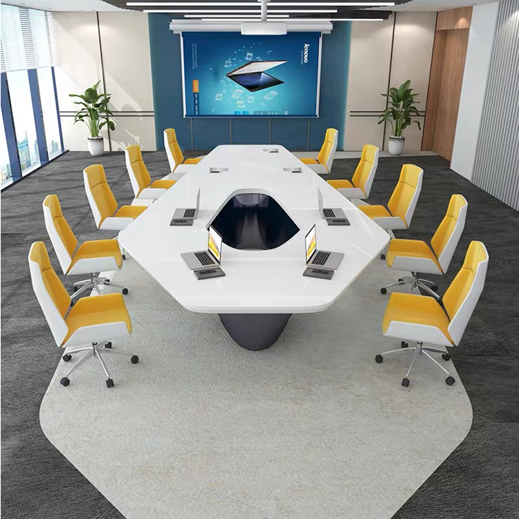 Exported USA Design White Rhombus Conference Table and Chairs-Onebest ...