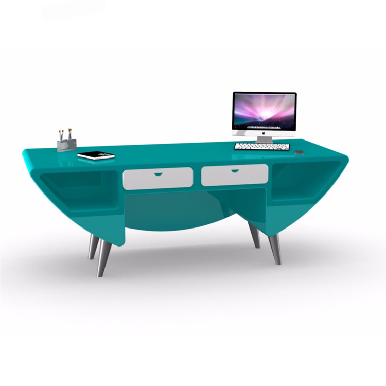 Round shape aluminium office table with steel base-Shenzhen Onebest ...