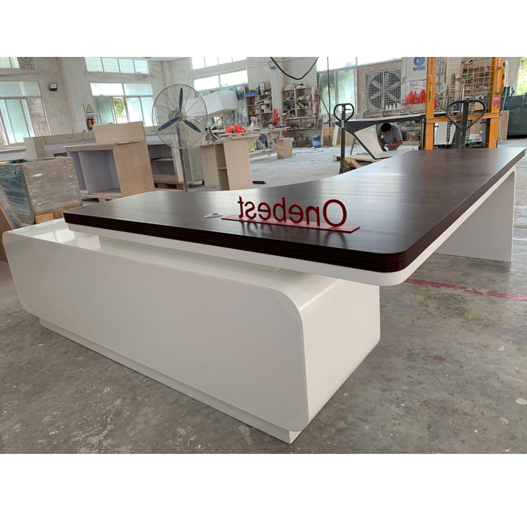 Office Manager Room Executive Desk Brown CEO Table-Onebest Furniture