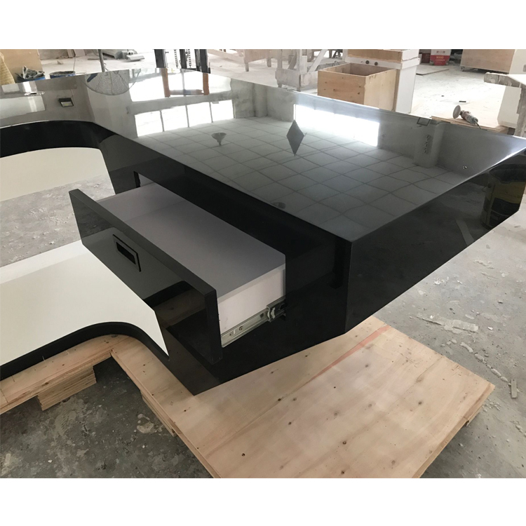 Hand Made Corian Stone Executive Office Table Desk-Onebest Furniture