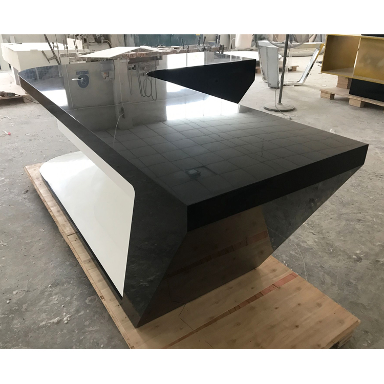 Hand Made Corian Stone Executive Office Table Desk-Onebest Furniture