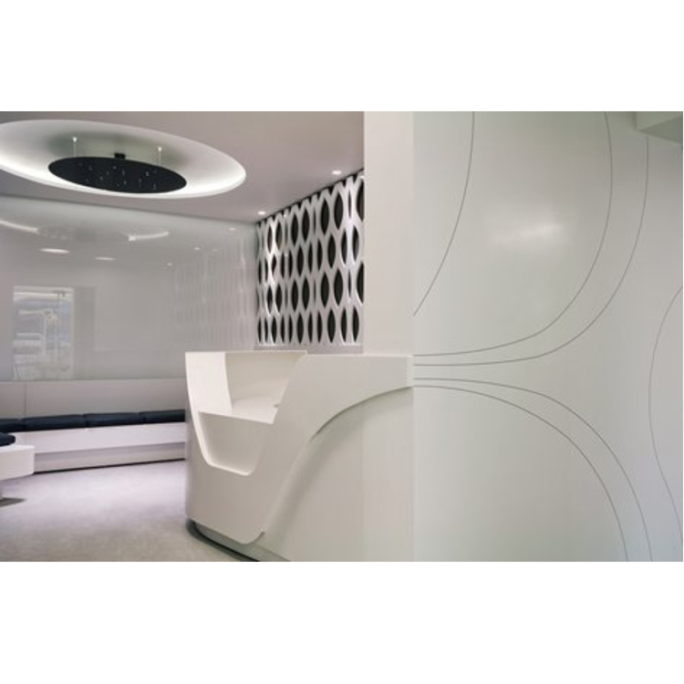 Light Reception Desk Synthetic Marble Office Reception Table-Onebest ...