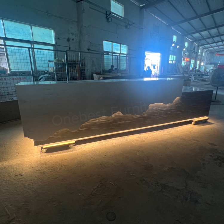 Museum Furniture Lighted Reception Desk Custom Color New York Tables ...