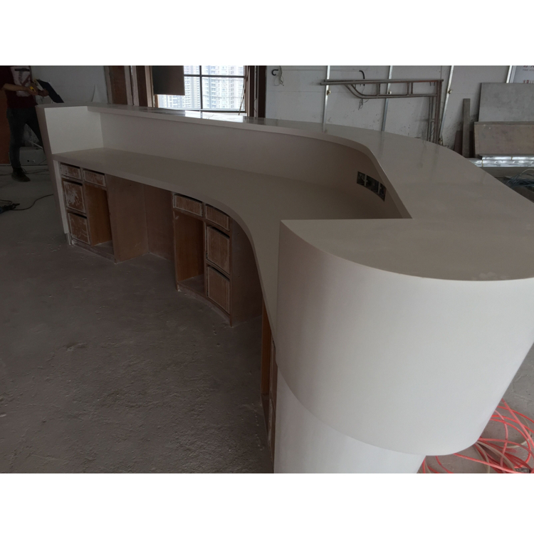 Rounded C Shape Bar Reception Desk Warm White LED Counter-Onebest Furniture